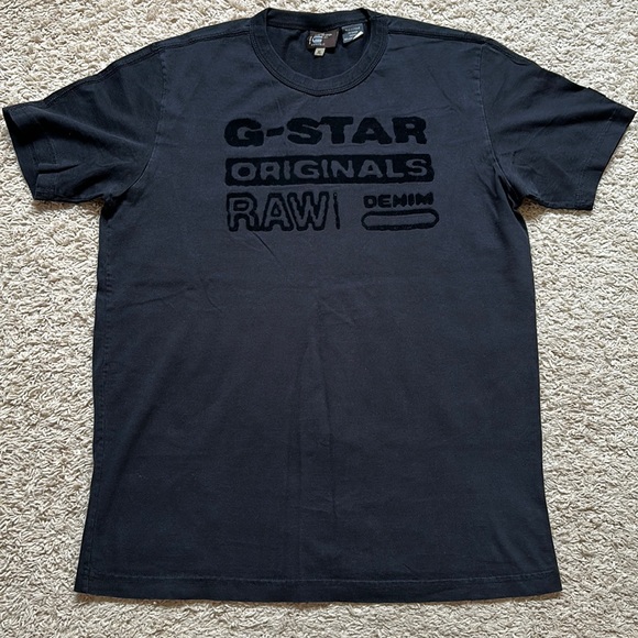 G-Star | Shirts | Gstar Raw Denim Black Tshirt | Poshmark